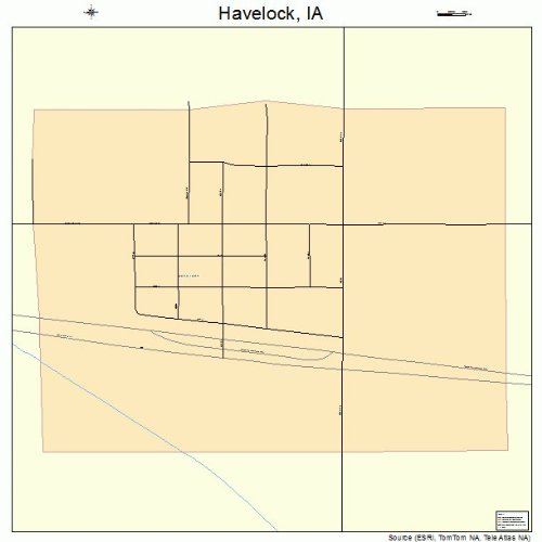 Amazon.com: Large Street & Road Map of Havelock, Iowa IA - Printed ...
