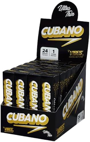 Amazon.com: Vibes Cubano Cones - Ultra Thin Paper - 24 Pack, Over 8 ...