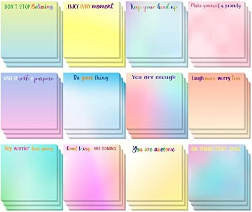 Amazon.com : 36 Pieces Inspirational Sticky Notes 3 x 3 Inch ...