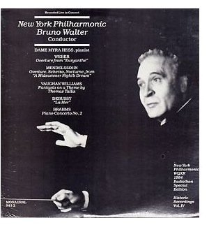 Vaughan Williams, Dame Myra Hess, Bruno Walter, New York Philharmonic ...