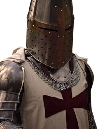 Amazon.com: Medieval Templar Knight Full Body Set Chain Mail Armour ...