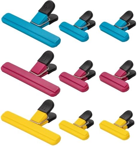 Amazon.com: Chip Clips, 9 Pack Food Clips, Large Bag Clips for Food ...