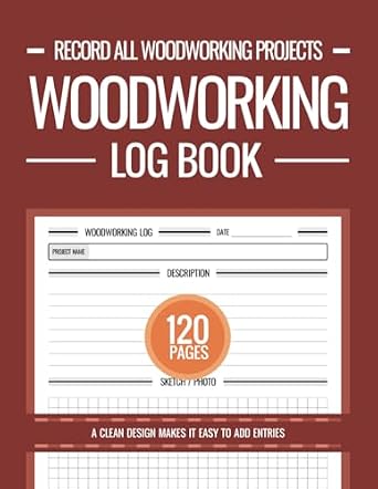 Woodworking Log Book, Woodworking Projects Logbook: For Beginners and ...