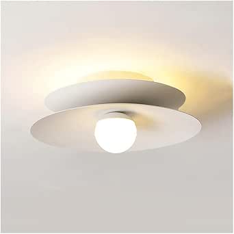 White Acrylic Shade Ceiling Light 7W LED Semi Flush Mount Ceiling Light ...
