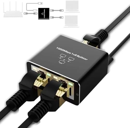 Amazon.com: Ethernet Splitter, Gigabit High Speed RJ45 LAN Network ...