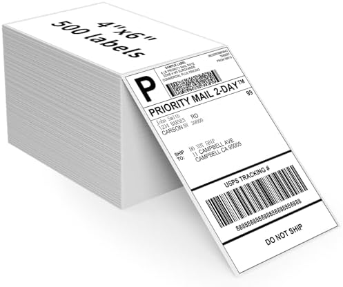 Amazon.com : 4”×6" Thermal Labels, FungLam 4”×6” Thermal Shipping ...
