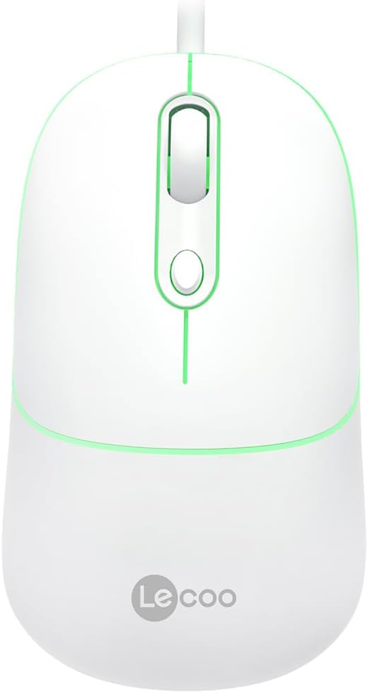 Lecoo MS110 USB Kablolu 2400DPI 4 Tuşlu RGB Sessiz Click Optik Mouse ...