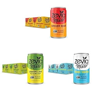 Amazon.com : Zevia Zero Calorie Mixer, Ginger Beer, Lemon Lime With Bitters, & Tonic Water ...
