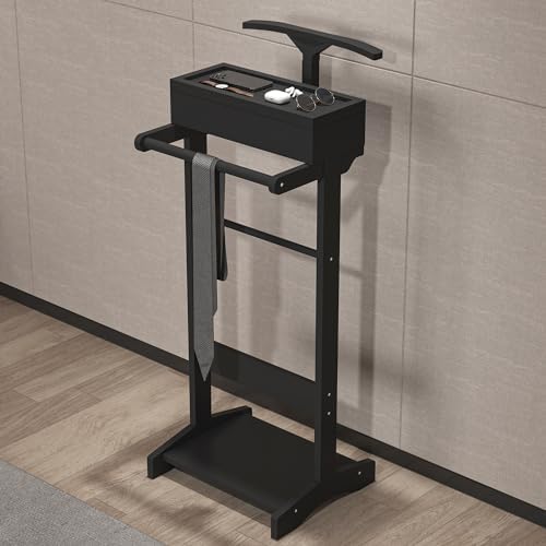 Amazon.com: GLSCASA Wooden Valet Stand for Men, Suit Valet Stand with ...