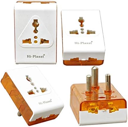 Hi-PLASST 3Pin Multiplug Socket - Pack of 5 Universal Socket Adapter ...