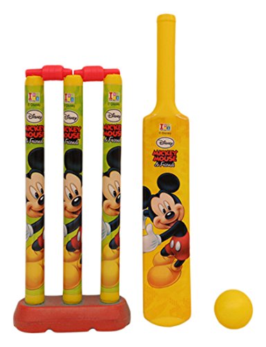 Disney Mickey Mouse Cricket Set, Yellow (Small Size) : Amazon.in: Toys ...