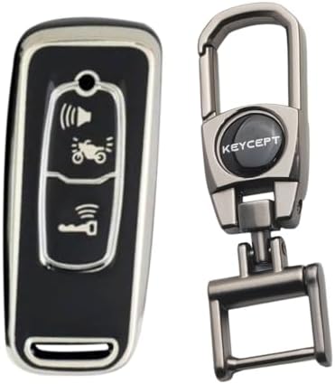 Keycept™ Silver Line TPU Key Cover Compatible with Honda Activa, Dio H ...