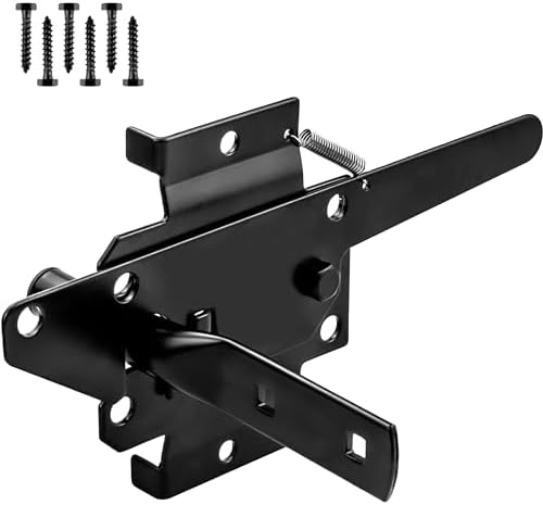 Amazon.com: MustGood Gate Latch for Wood Fence, Heavy Duty Self Locking ...