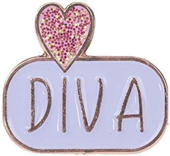 The Handcrafted Card Company Ltd Diva Enamel Pin Badge : Amazon.co.uk ...