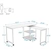 Amazon.com: Tribesigns 360° Free Rotating L-Shaped Desk, 55 inch Large ...