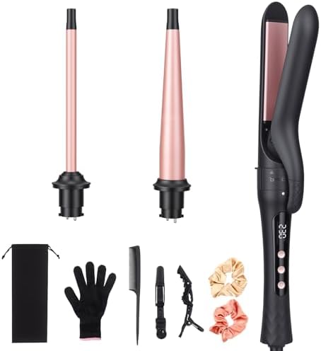Amazon.com: Curling Iron Set, 3 in 1 Curling Wand with Interchangeable ...