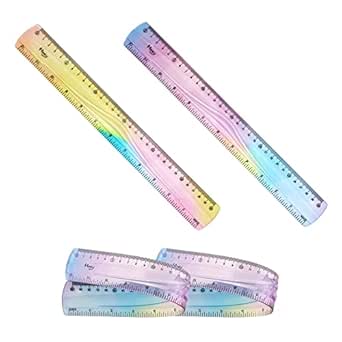 Amazon.com : 2pcs Flexible Rulers for School, 12 Inch/30 cm Bendable ...