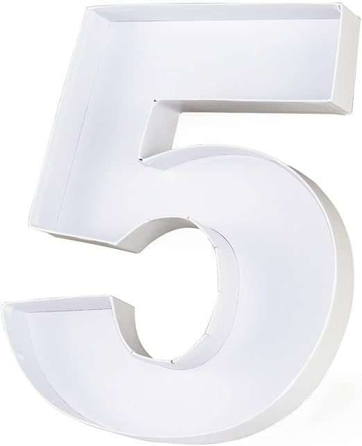 Amazon.com: 12" Fillable Cardboard Number Shaped Gift Grazing ...