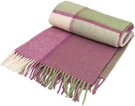Tweedmill Textiles Block Check - pure new wool - knee rug throw blanket ...
