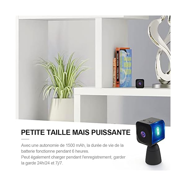 aobo Camera Espion,4K HD Mini Caméra Surveillance Interieur sans Fil Enregistrementavec WiFi ...
