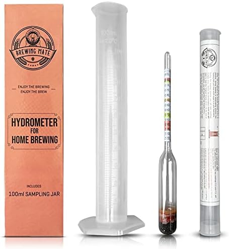 SOLIGT Triple Scale Hydrometer and Glass Test Jar for Wine, Beer, Mead ...