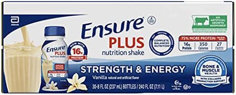 Amazon.com: Ensure Plus Nutrition Shake, Vanilla, 8 ounces, 1Pack (30 ...