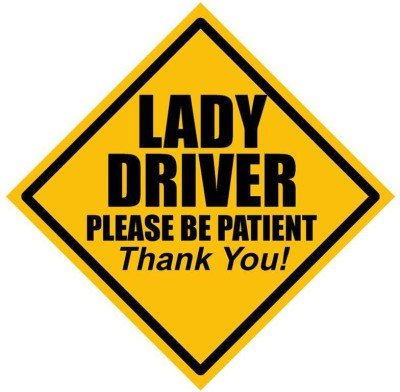 Clickforsign CRD-101 Lady Driver Please Be Patient Reflective Car ...