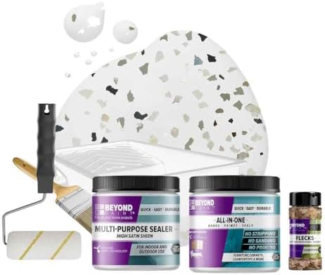 Amazon.com: Beyond Paint Smoked Gray Flecks Countertop Makeover Kit ...