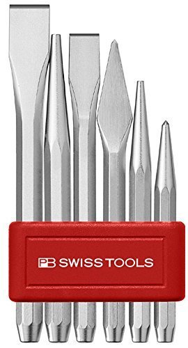 PB Swiss Tools Small Chisel and Punch Tool Set in Plastic Holder (1 ...