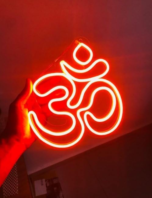 Buy Wall Mitra Om LED Neon Sign Light for Wall, Office, Pooja Room ...