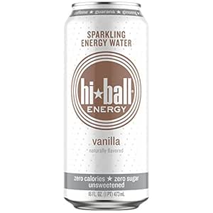 Amazon.com : Hiball Energy Sparkling Water, Vanilla, 16 Ounce (Pack of 12) : Energy Drinks ...