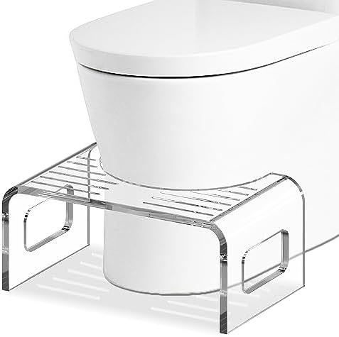 Amazon.com: GUARDMATE APS Acrylic Potty Stool Toilet Stool, Clear ...