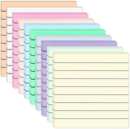 Amazon.com : 600 Sheets Transparent Sticky Notes with Lines, 3x3 Inch ...