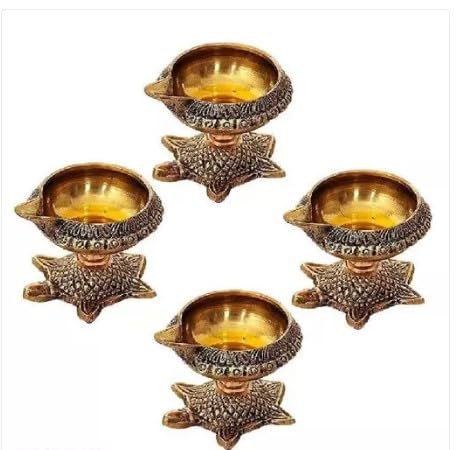 Buy VIMIFORYOU Brass Kachua Kuber Diya/Tortoise Design Deepak/Oil Lamp ...