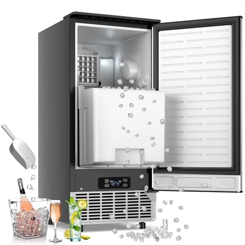 Built in Ice Machine, 95Lbs /Day with 35lbs Storage Bin, 40Pcs Cubes in ...