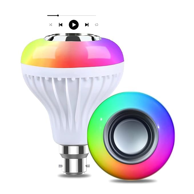 OKANGLY Wireless Bluetooth LED Music Bulb Colourful Lamp Built-in Audio ...