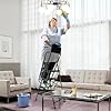 Valeo 4 Step Ladder with Handrails,500 Lbs Capacity,Folding Step Stool ...