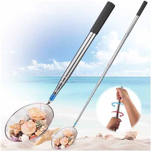 Amazon.com: BSRESIN Sand Sifter for The Beach, 5 in 1 Length Adjustable ...