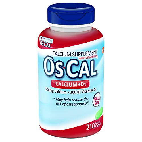 Os-Cal Calcium + D3 500 mg Calcium Supplement with 200 IU Vitamin D3 to ...