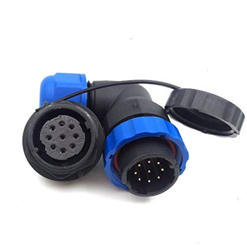 Buy SD20 Waterproof 9 pin Connector,Panel ing Power Cable Plug and ...