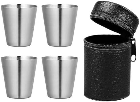 Stainless Steel Shot Glasses 8 PCS Shot Cups Glass Unbreakable Schnapps ...