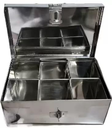 Buy JMTC Square Stainless Steel Spice Box for Kitchen/Organiser/See ...
