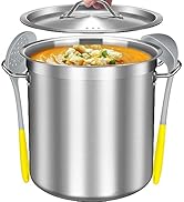Amazon.com: Large Stock Pot with Lid - 35 Quart Big Pots for Cooking ...