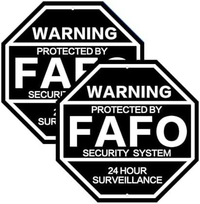 Amazon.com : JMXINHANG 2Pack 10'' x 10'' Protected by FAFO Reflective ...