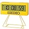 Amazon.co.jp: セイコークロック(Seiko Clock) 目覚まし時計 置き時計 デジタル スポーツタイマーデザイン 黄・一部黒 58×130×47mm SQ818Y : ホーム ...