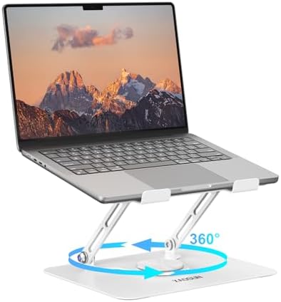 Amazon.com: XAOSUN Laptop Stand 360° Rotating Base, Swivel Laptop Stand ...