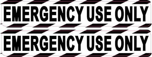 Amazon.com: StickerTalk Emergency Use Only Stickers, 1 Sheet of 2 ...