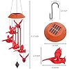 Amazon.com : Cardinal Wind Chimes Solar Windchimes Outdoor, Cardinal ...