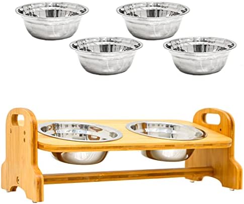 DuneDesign 4 Schalen: Ergonomischer Hundenapf kleine Hunde - Katzennapf ...