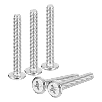 Amazon.co.jp: uxcell 50pcs M4x30mm Flat Round Head Phillips Head Screws 304 Stainless Steel ...